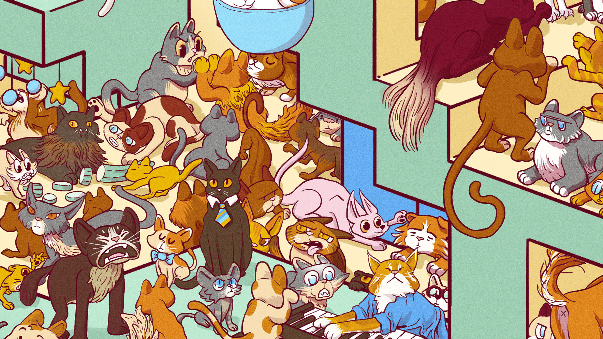 All Stars Cats - Romain Digue, graphiste illustrateur à Nantes